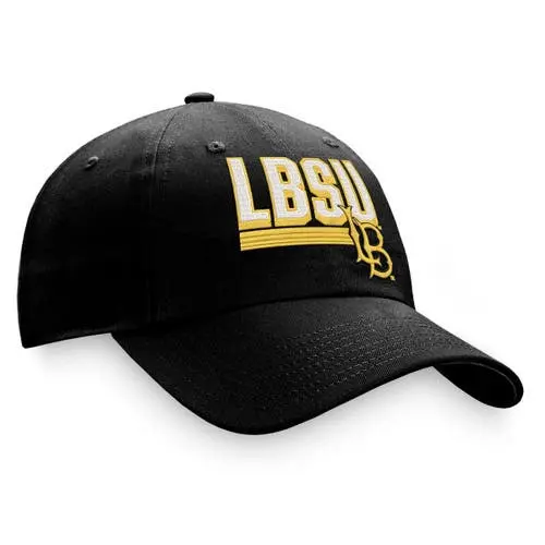 Top Of The World Black Long Beach State 49ers Slice Adjustable Hat