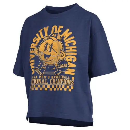 PRESSBOX University Of Michigan 2026 Ncaa Basketball National Champions Graphic T-shirt - Navy