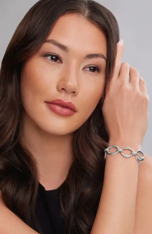 Lagos Signature Caviar Sterling Oval Link Bracelet