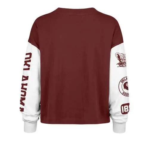 '47 47 Oklahoma Sooners Sydney Long Sleeve T-shirt - Crimson
