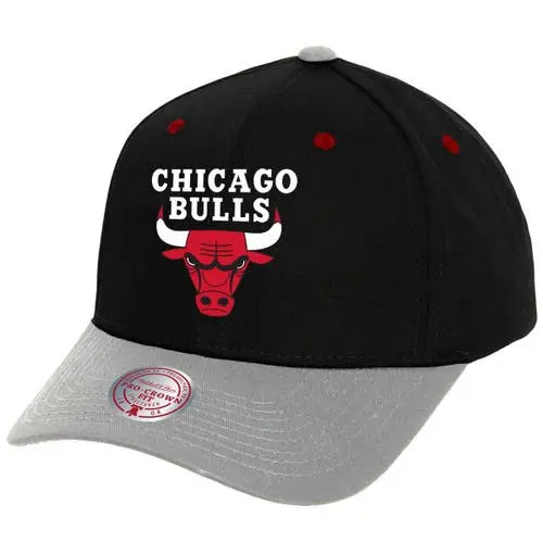 Mitchell & Ness Gray Chicago Bulls Pro Crown Adjustable Hat