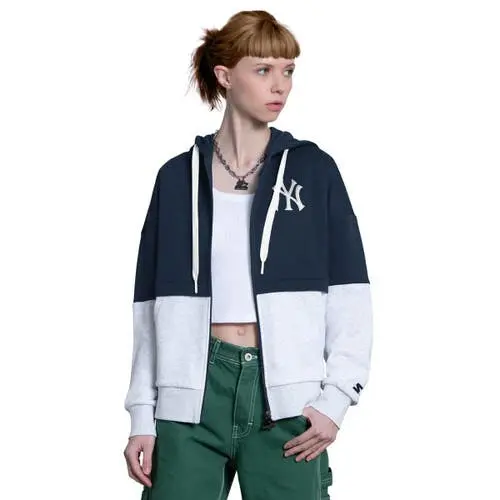 STARTER New York Yankees Wishbone Full-zip Hoodie - Navy
