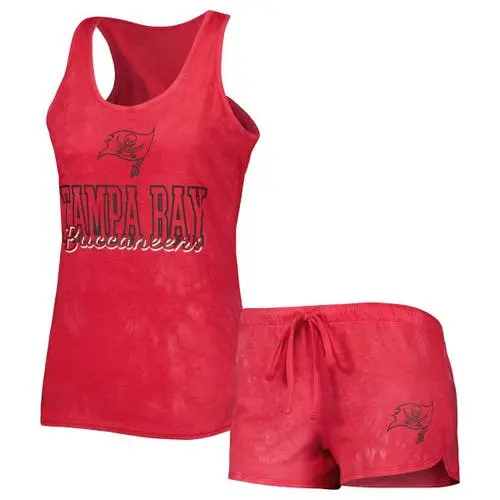 CONCEPTS SPORT Tampa Bay Buccaneers Billboard Scoop Neck Racerback Tank And Shorts Sleep Set - Red