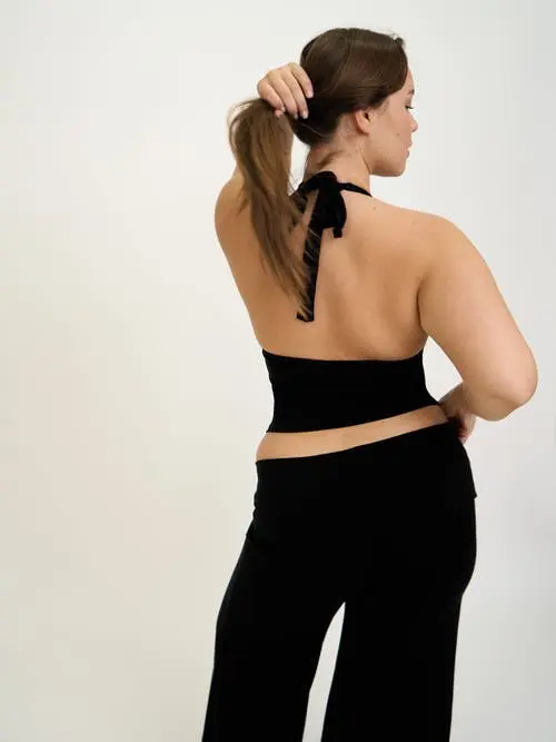 ODDLI Halter Top - Navy