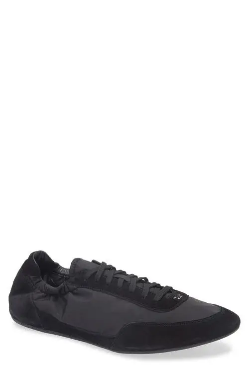 Prada Collapse Mixed Media Low Top Sneaker - Nero