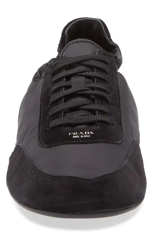 Prada Collapse Mixed Media Low Top Sneaker