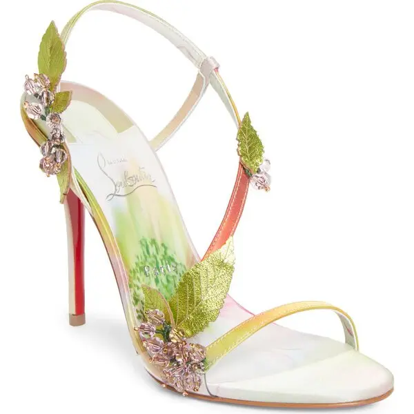 CHRISTIAN LOUBOUTIN Rosa Fruit Sandal - Green Multi