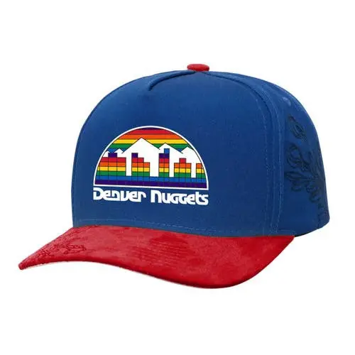 Mitchell & Ness Red Denver Nuggets May Flowers Adjustable Hat