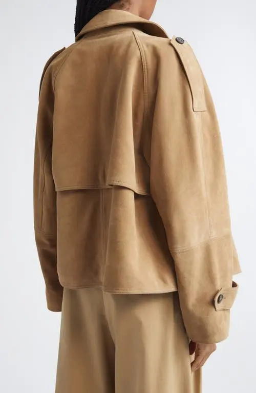 Monse Cascade Double Breasted Suede Jacket