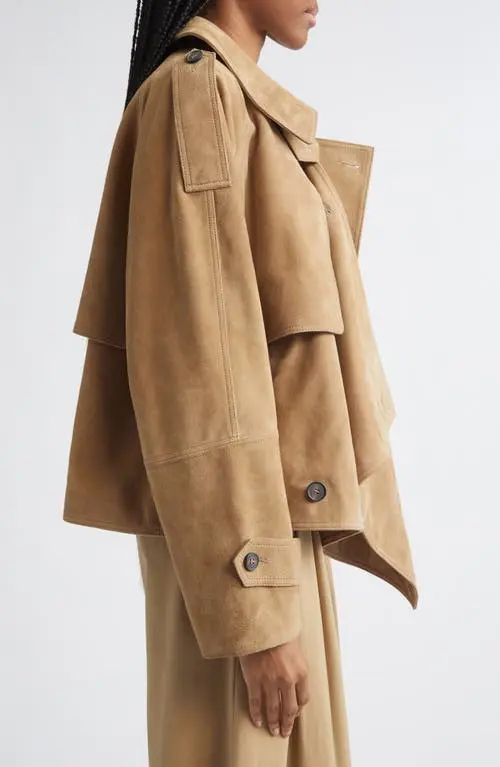 Monse Cascade Double Breasted Suede Jacket
