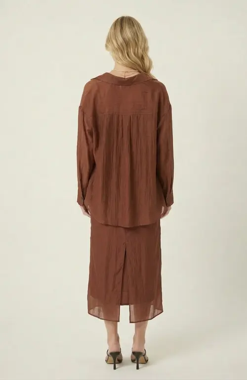 MODENAIRE Layered Sheer Midi Dress Set