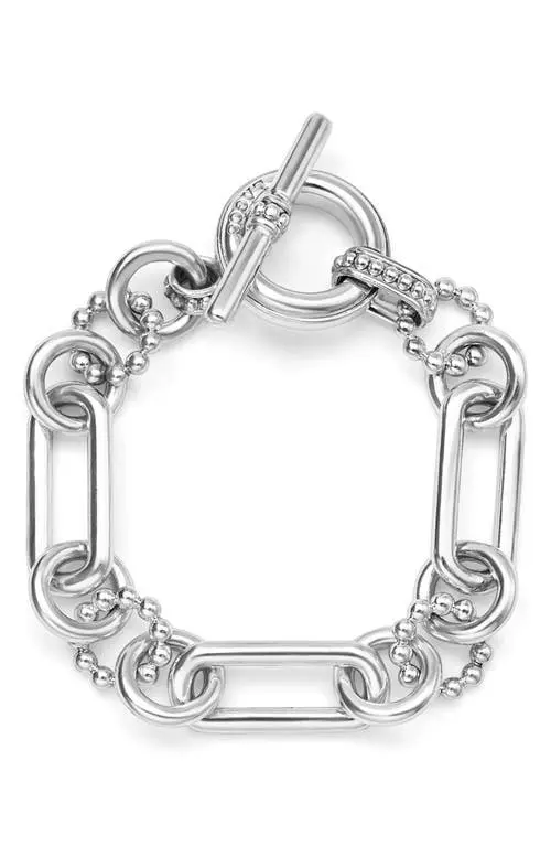 Lagos Signature Caviar Sterling Link Bracelet - Silver