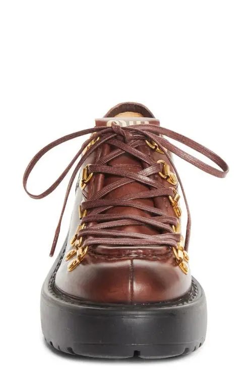 Miu Miu Lace-up Platform Chukka Boot