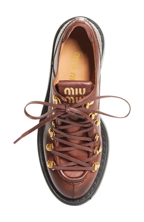 Miu Miu Lace-up Platform Chukka Boot