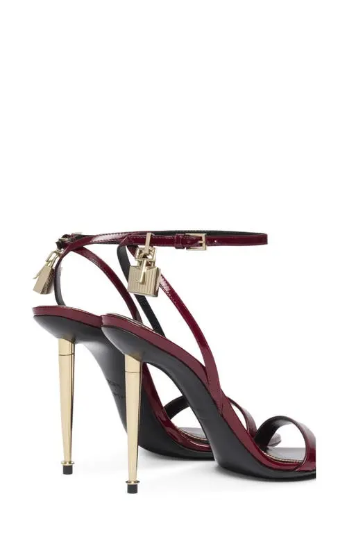 TOM FORD Padlock Pointy Toe Ankle Strap Sandal