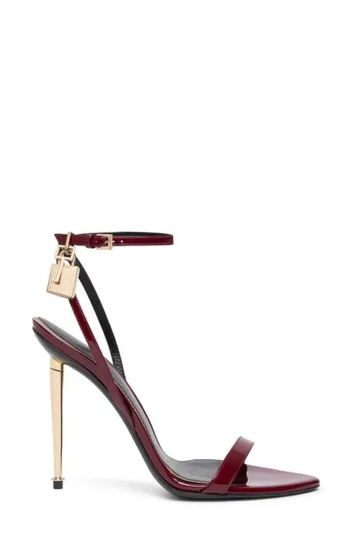 TOM FORD Padlock Pointy Toe Ankle Strap Sandal