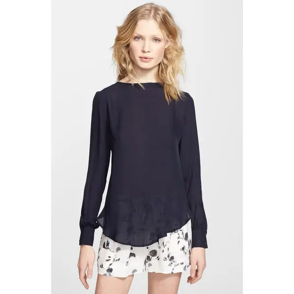 Haute Hippie Open Back Silk Blouse