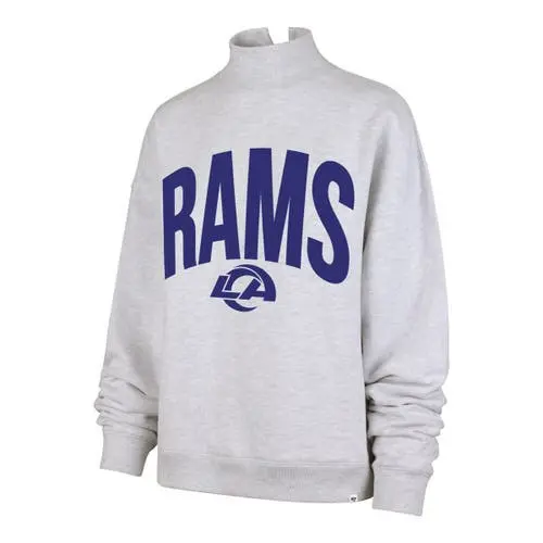 '47 47 Los Angeles Rams Subtle Muse Mock Neck Sweatshirt - Gray