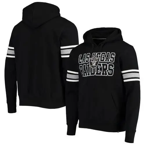 '47 Las Vegas Raiders Double Block Pullover Hoodie - Black