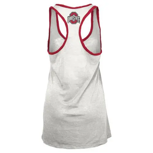 PRESSBOX Scarlet Ohio State Buckeyes Tracy Racerback Burnout Tank Top