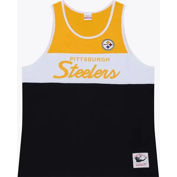 Mitchell & Ness Gold Pittsburgh Steelers Head Coach Tank Top - Black