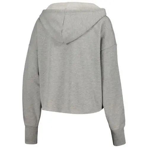 ZOOZATZ Wisconsin Badgers Swirl Cropped Pullover Hoodie
