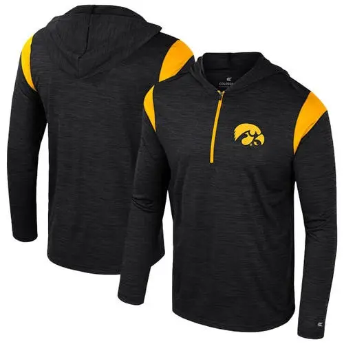 COLOSSEUM Iowa Hawkeyes Dozer Half-zip Windshirt