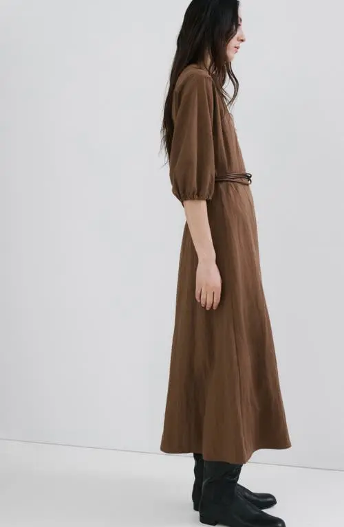 Mango Belted Midi Dress