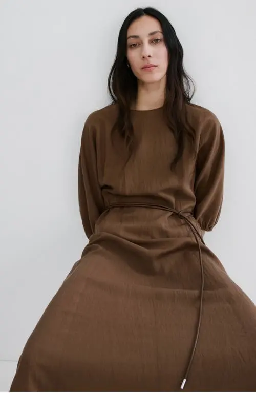 Mango Belted Midi Dress