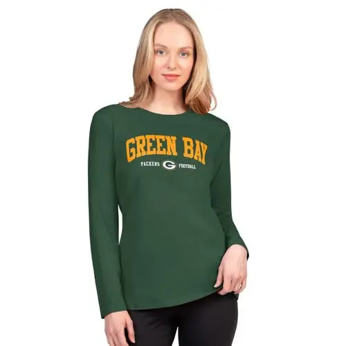 G-III 4HER BY CARL BANKS Bay Packers Best Play Long Sleeve T-shirt - Green