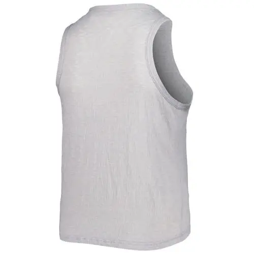 SOFT AS A GRAPE Oakland Athletics High Neck Tri-blend Tank Top - Gray