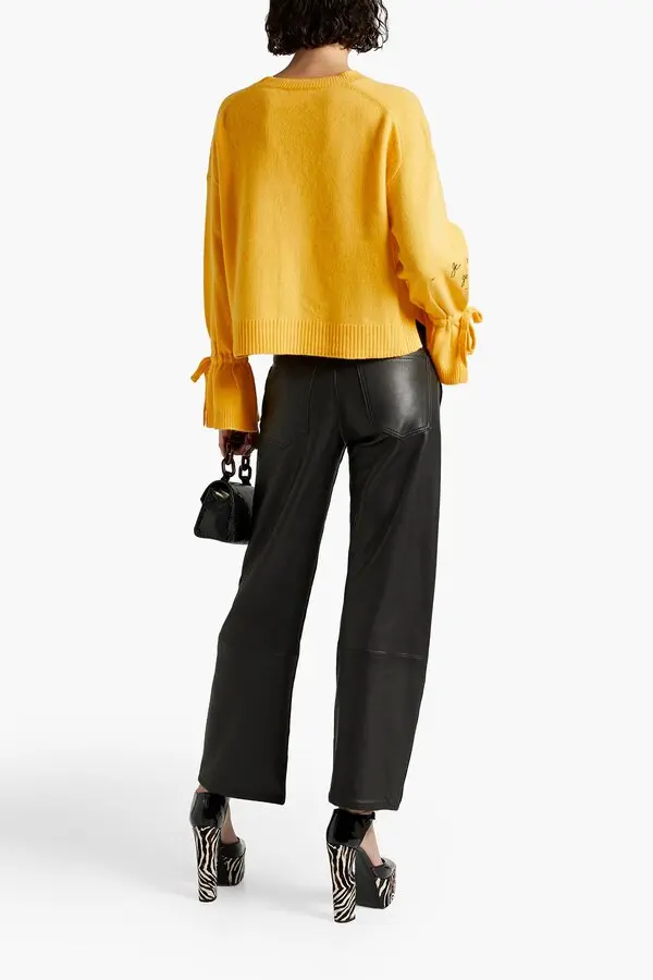 Cinq À Sept Tasha Embroidered Woolblend Cardigan