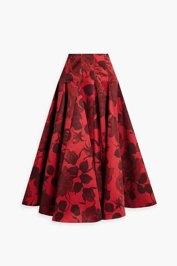 EMILIA WICKSTEAD Vonda Floralprint Faille Maxi Skirt