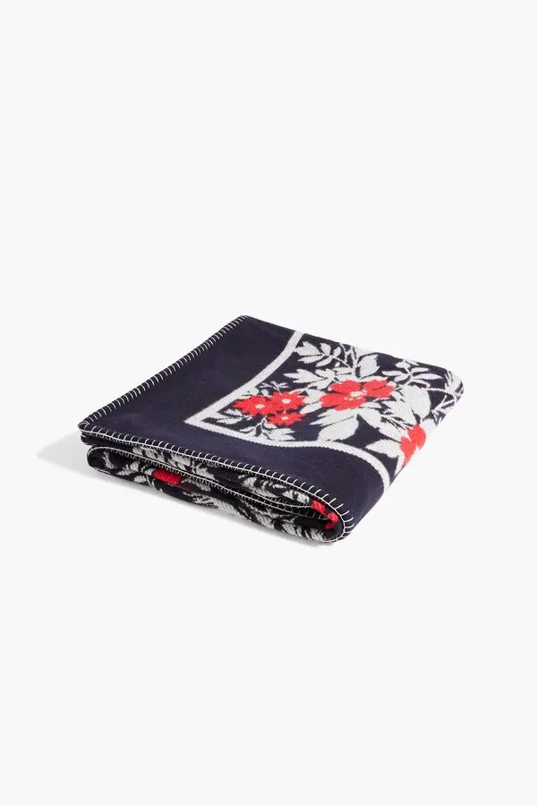 Erdem Ottoline Floraljacquard Merino Wool And Cashmereblend Throw