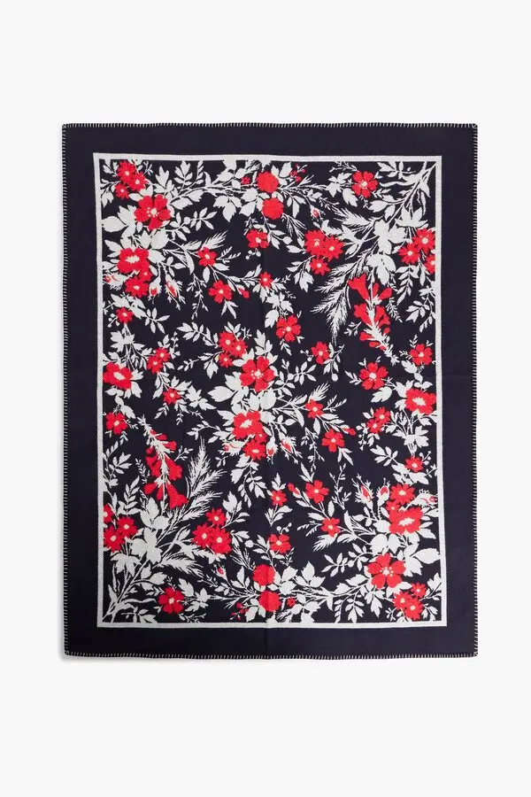Erdem Ottoline Floraljacquard Merino Wool And Cashmereblend Throw