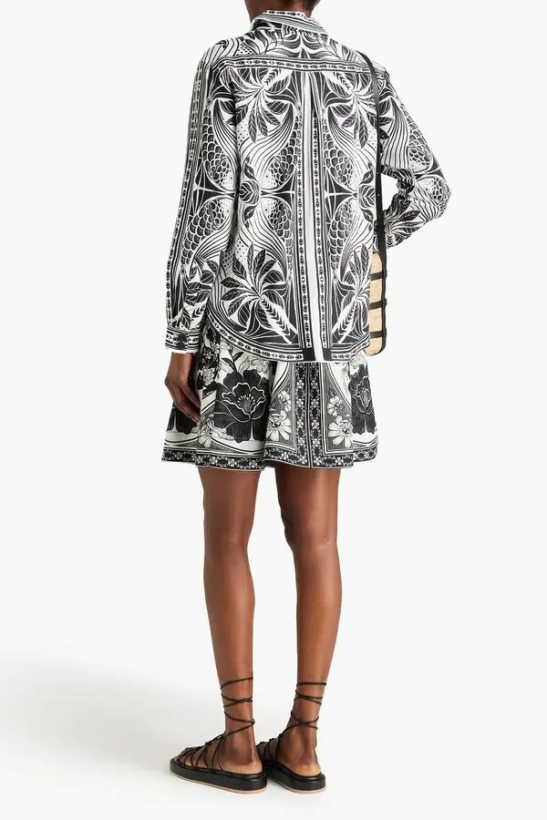 Farm Rio Printed Linen-blend Shirt