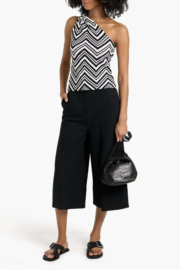 Missoni Oneshoulder Crochetknit Cottonblend Top