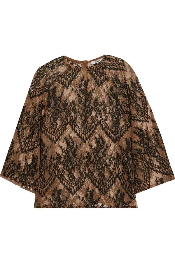 GANNI Lace Top