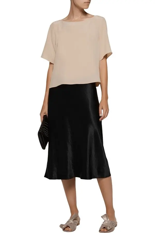 Theory Idanella Tieback Silk Crepe De Chine Top