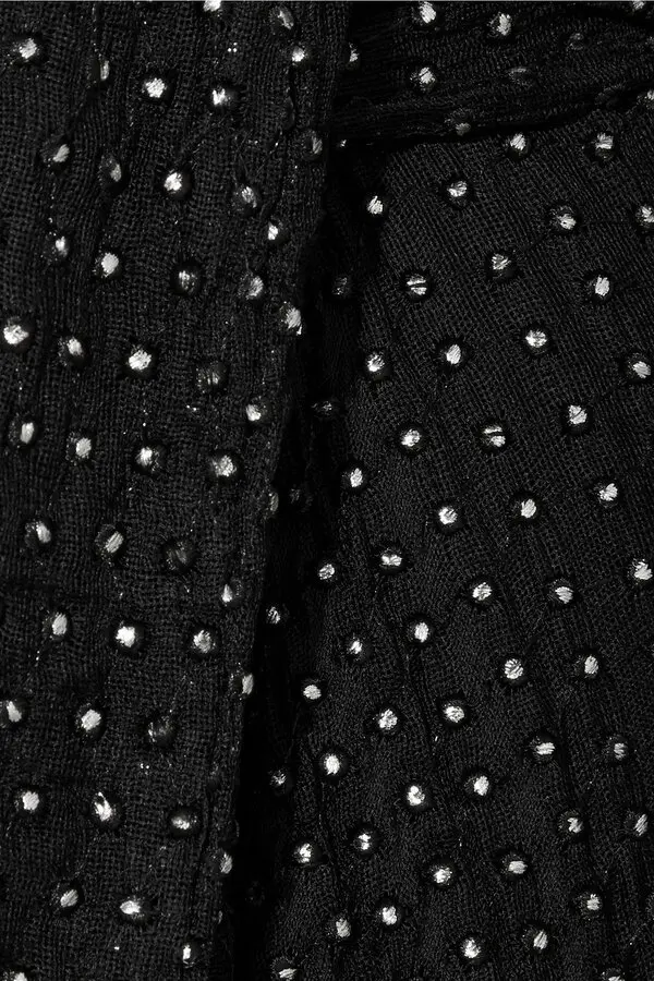 JAY AHR Paneled Polka Dot Crepe Gown