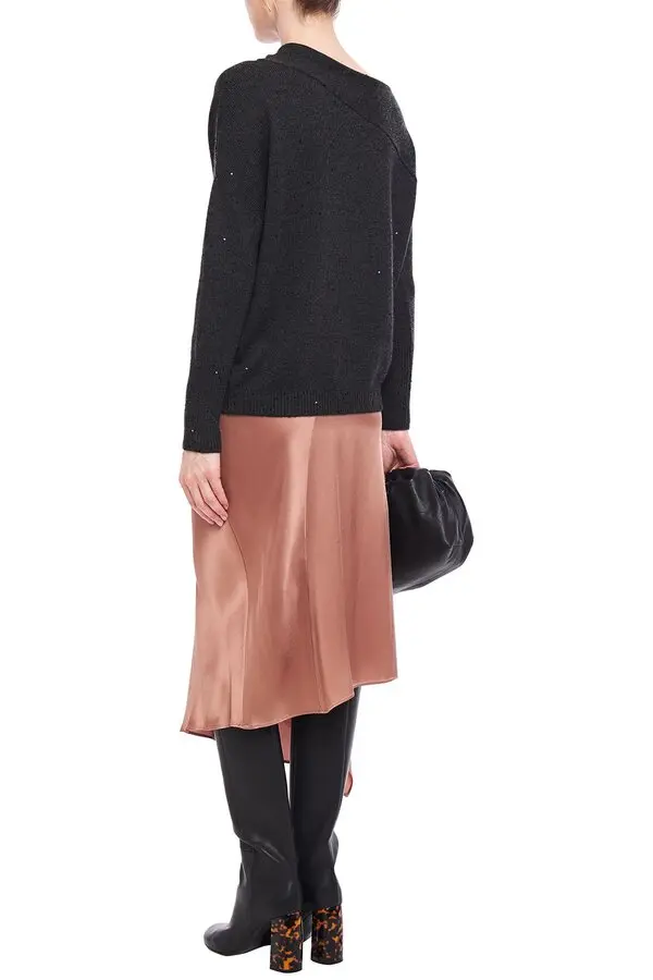 Brunello Cucinelli Oneshoulder Sequined Cashmere And Silkblend Sweater
