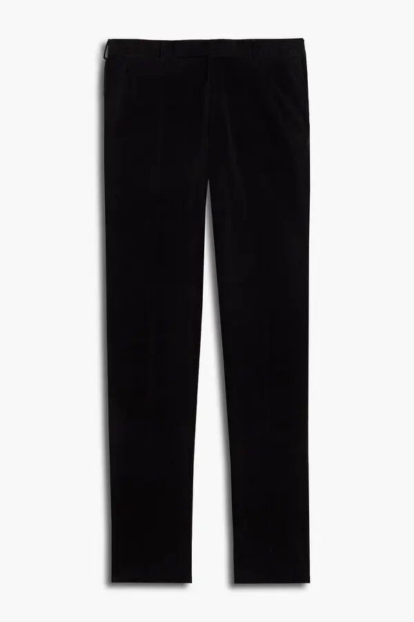 Zegna Slimfit Cottonblend Corduroy Pants - Black