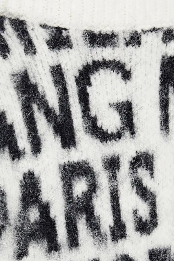 Helmut Lang Oversized Brushed Jacquardknit Sweater