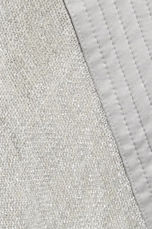 Brunello Cucinelli Fringed Metallic Woven Cape