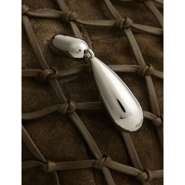 Savette Macrame Suede And Leather Pouch
