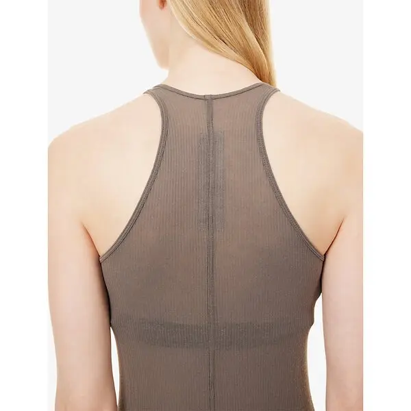 Rick Owens Ribbed Silk-blend Tank Top