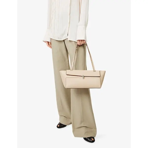 Savette Symmetry Trapeze Shoulder Bag - Bone