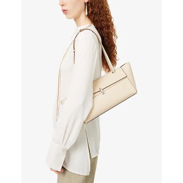 Savette Symmetry Trapeze Shoulder Bag - Bone