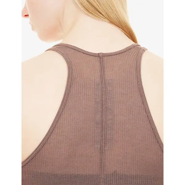 Rick Owens Ribbed Silk-blend Tank Top - Grape