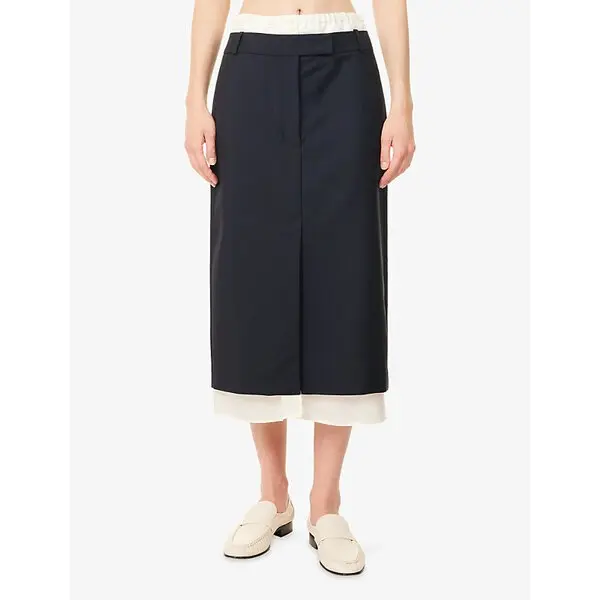 ROHE FRAMES Róhe Frames Wool-blend Midi Skirt